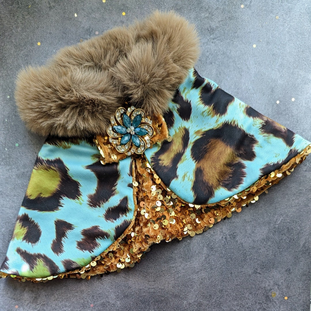 WILD WINTER Reversible Cape- Cat Costume, Dog Outfit, Gatsby Cape, Dog ...