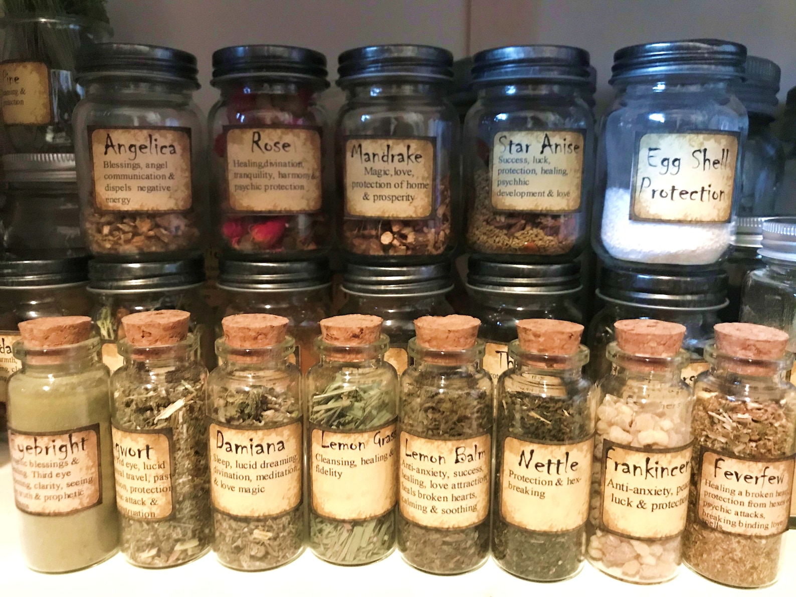 HERBAL Apothecary & Spell Jar Labels for Witches. Wiccans, Pagans ...