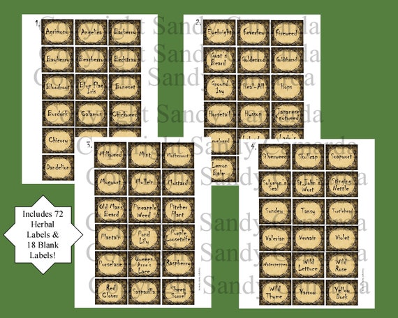 MEDICINAL Herbal Apothecary Labels for Herbalists and - Etsy