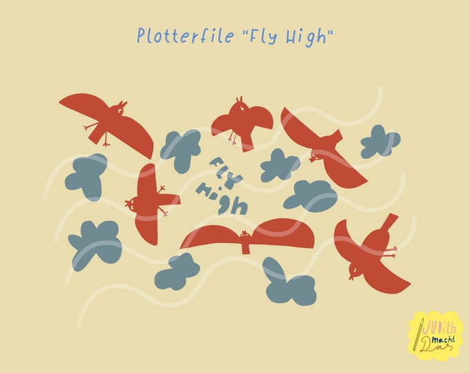 Plotterdatei Fligh High svg dxf png pdf & jpg - Etsy Österreich