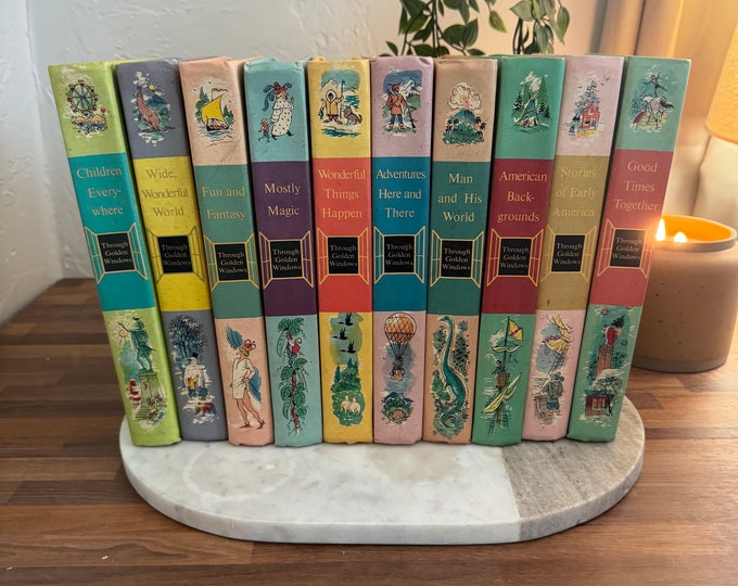 Vintage Children's Book Set Through Golden Windows Series 10 Volumes ...