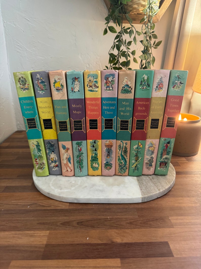 Vintage Children's Book Set Through Golden Windows Series 10 Volumes ...