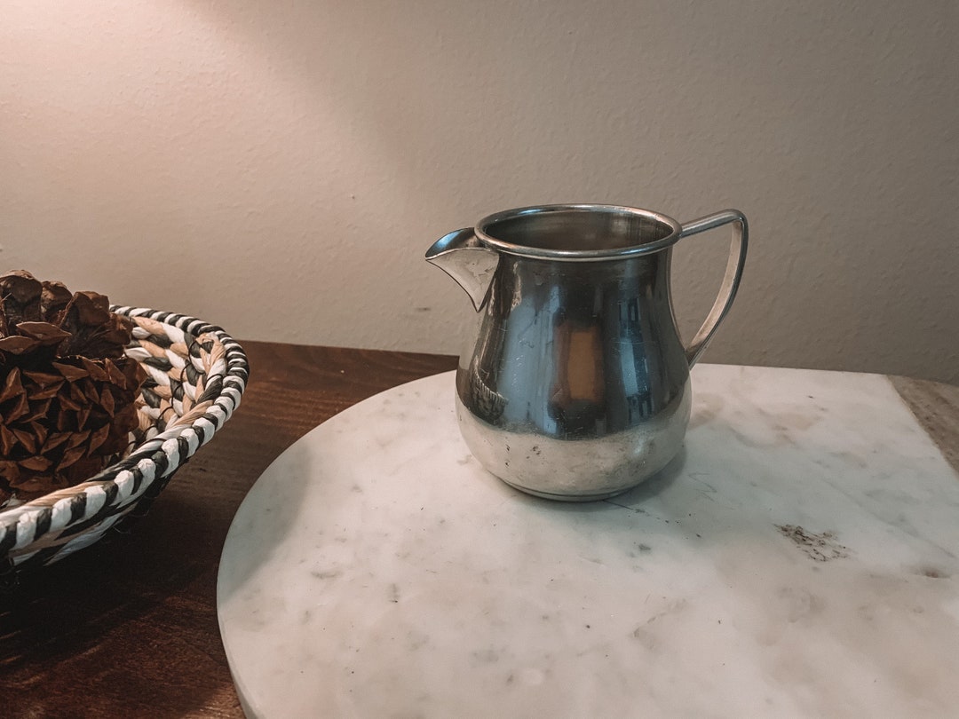 Vintage Genuine Pewter Creamer- Tea Set Piece- Milk Container- Vintage ...