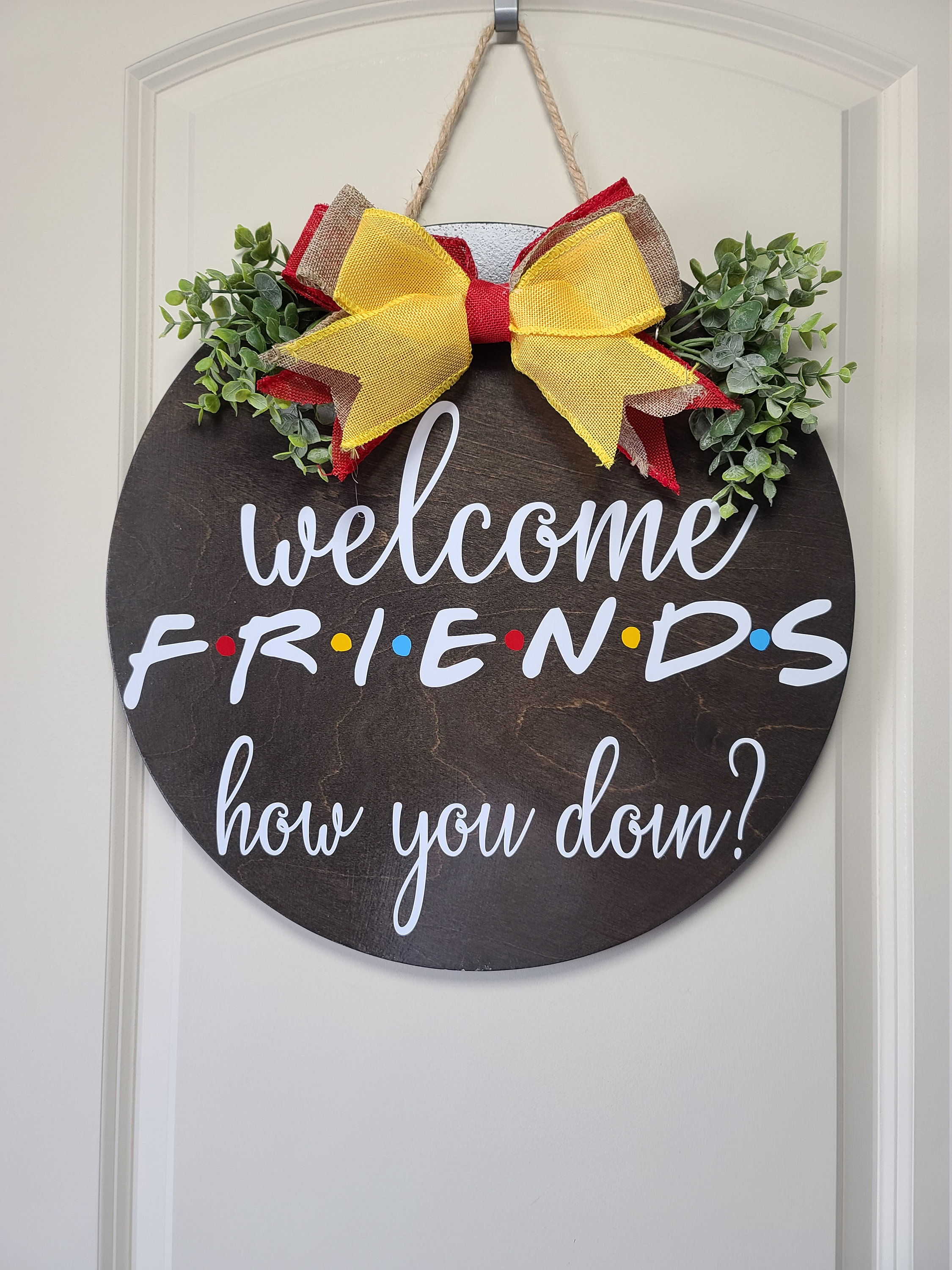Friends Welcome Sign How You Doin? Joey - Etsy
