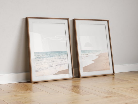 Set of 2 Beach Photo Prints A4 A3 Text Trend Home - Etsy