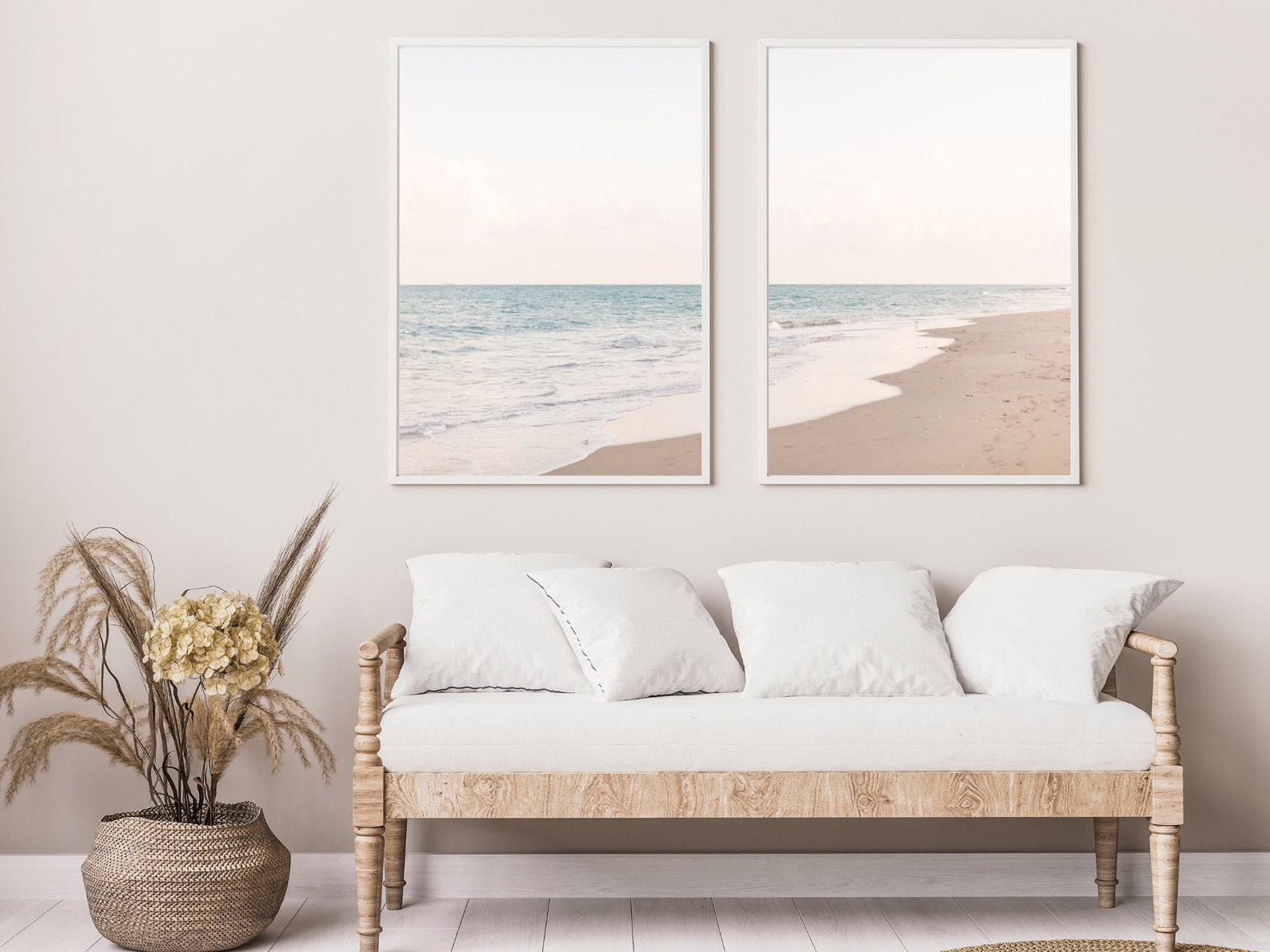 Set of 2 Beach Photo Prints A4 A3 Text Trend Home - Etsy