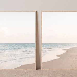 Set of 2 Beach Photo Prints A4 A3 Text Trend Home Poster Trend ...