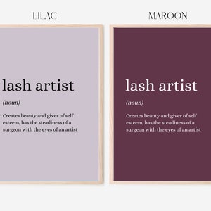 Lash Artist Definition Lash Technician Gift Salon Beauty Eyelashes Home ...