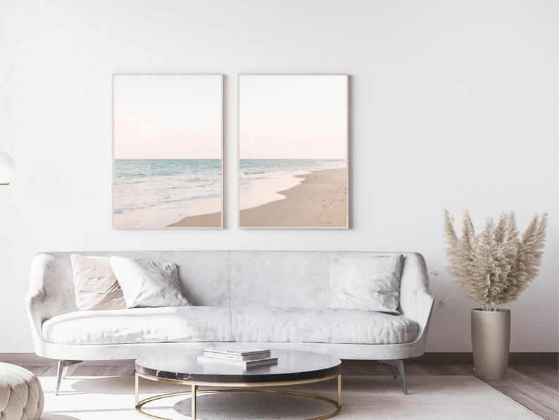 Set of 2 Beach Photo Prints A4 A3 Text Trend Home - Etsy