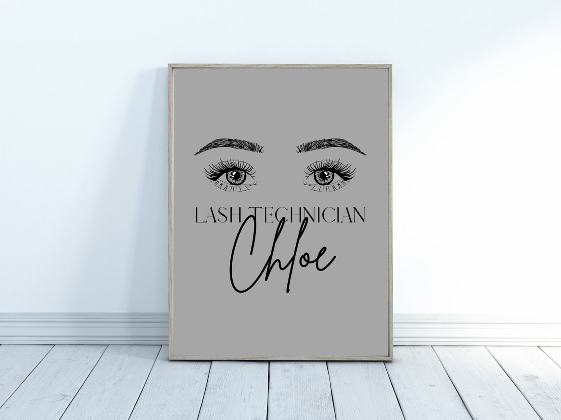 Personalised Lash Technician Print Poster Lash Tech Print - Etsy UK