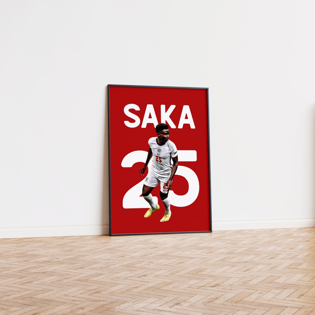 Bukayo Saka Poster Print England Team Print England Football Team Euros ...