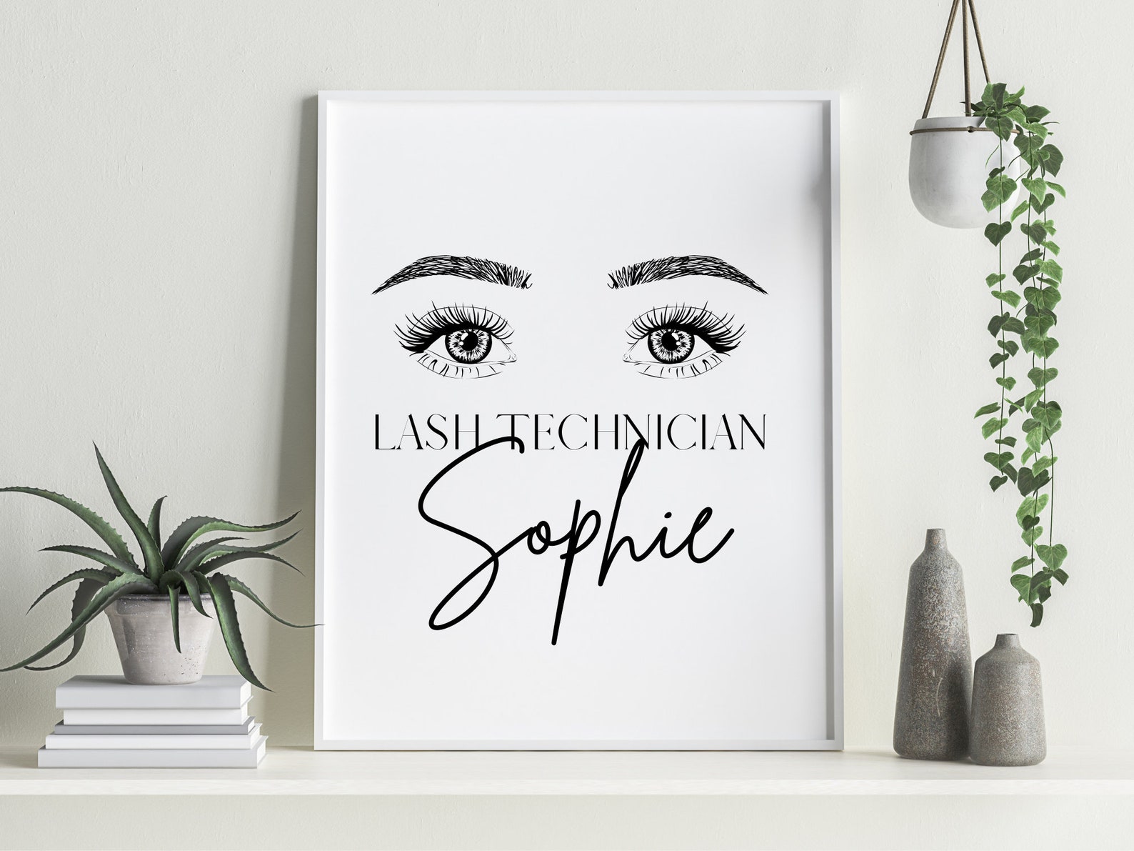 Personalised Lash Technician Print Poster Lash Tech Print | Etsy