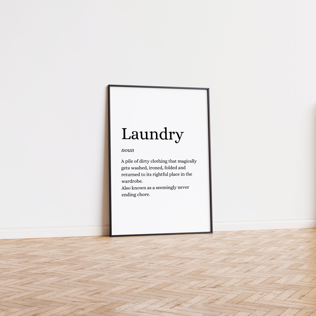 Laundry Definition Print Poster Dictionary Style Print Laundry Room ...