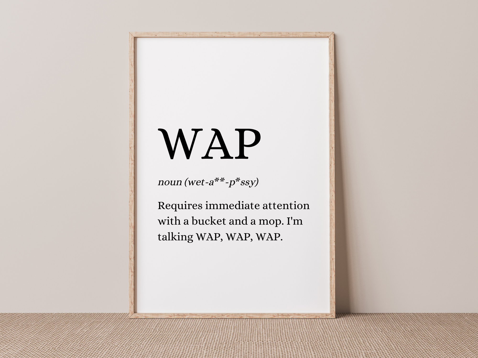 WAP Definition Print Funny Humour Quote Print Dictionary | Etsy