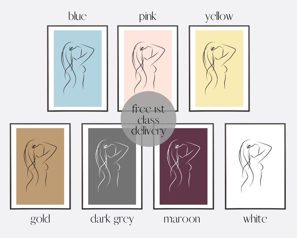 Abstract Body Drawing Outline Wall Print A4 A3 Text | Etsy