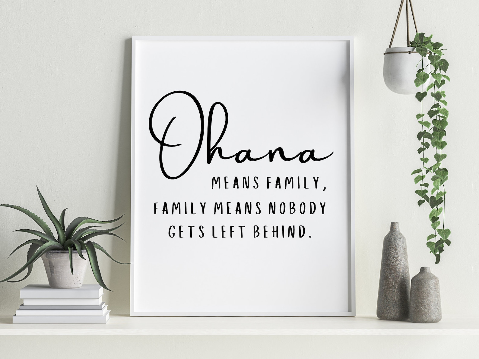 Ohana Means Family Disney Quote Wall Print Poster Text Lilo | Etsy