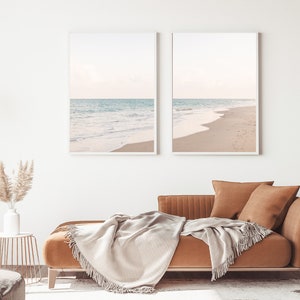 Set of 2 Beach Photo Prints A4 A3 Text Trend Home Poster Trend ...