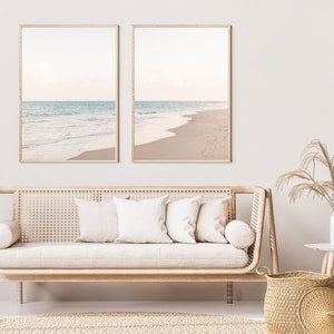 Set of 2 Beach Photo Prints A4 A3 Text Trend Home Poster Trend ...