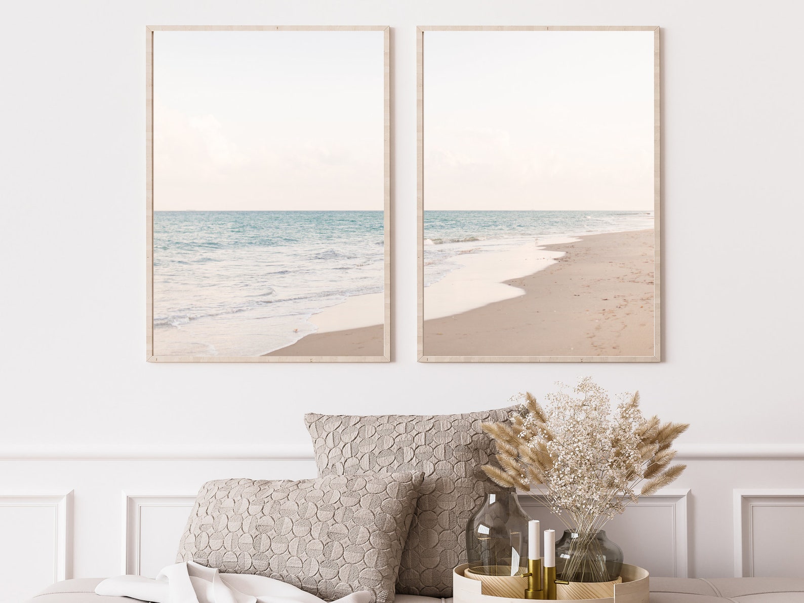 Set of 2 Beach Photo Prints A4 A3 Text Trend Home - Etsy