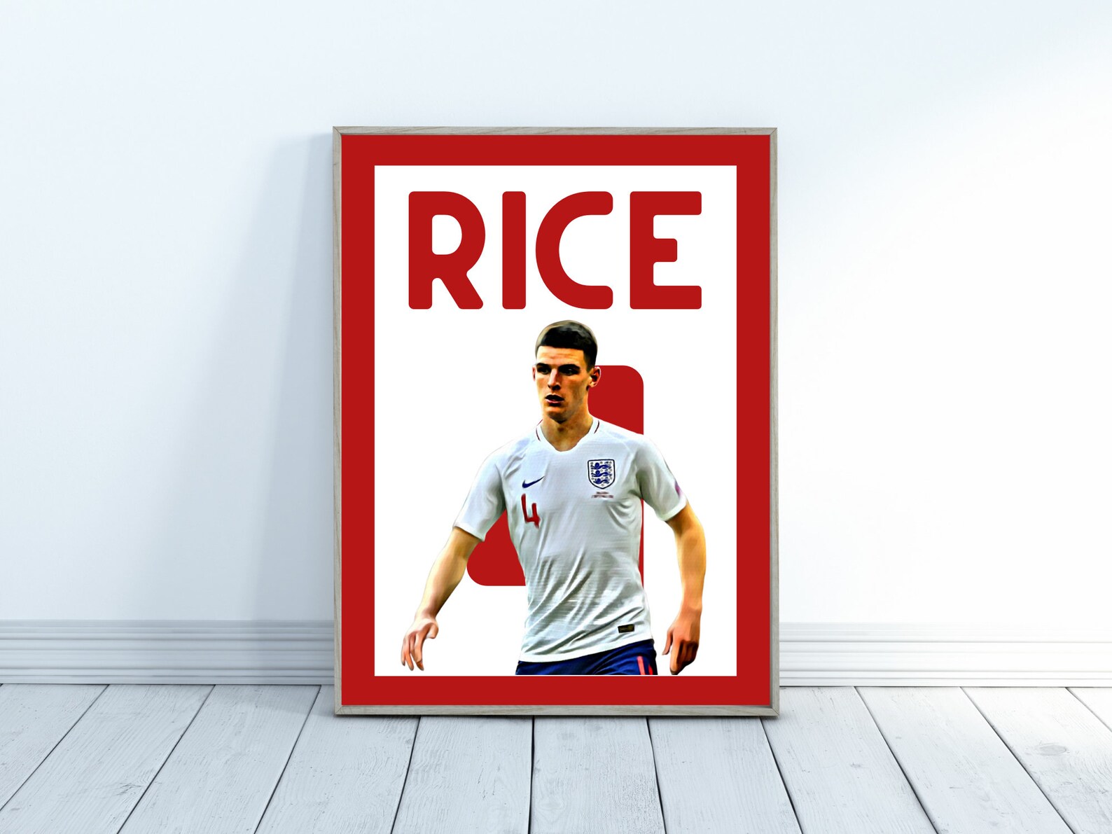Declan Rice Poster Print England Football Team Poster Print | Etsy