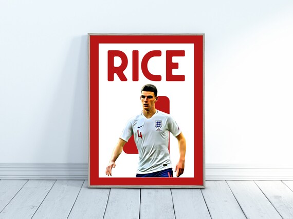 Declan Rice Poster Print England Football Team Poster Print - Etsy UK