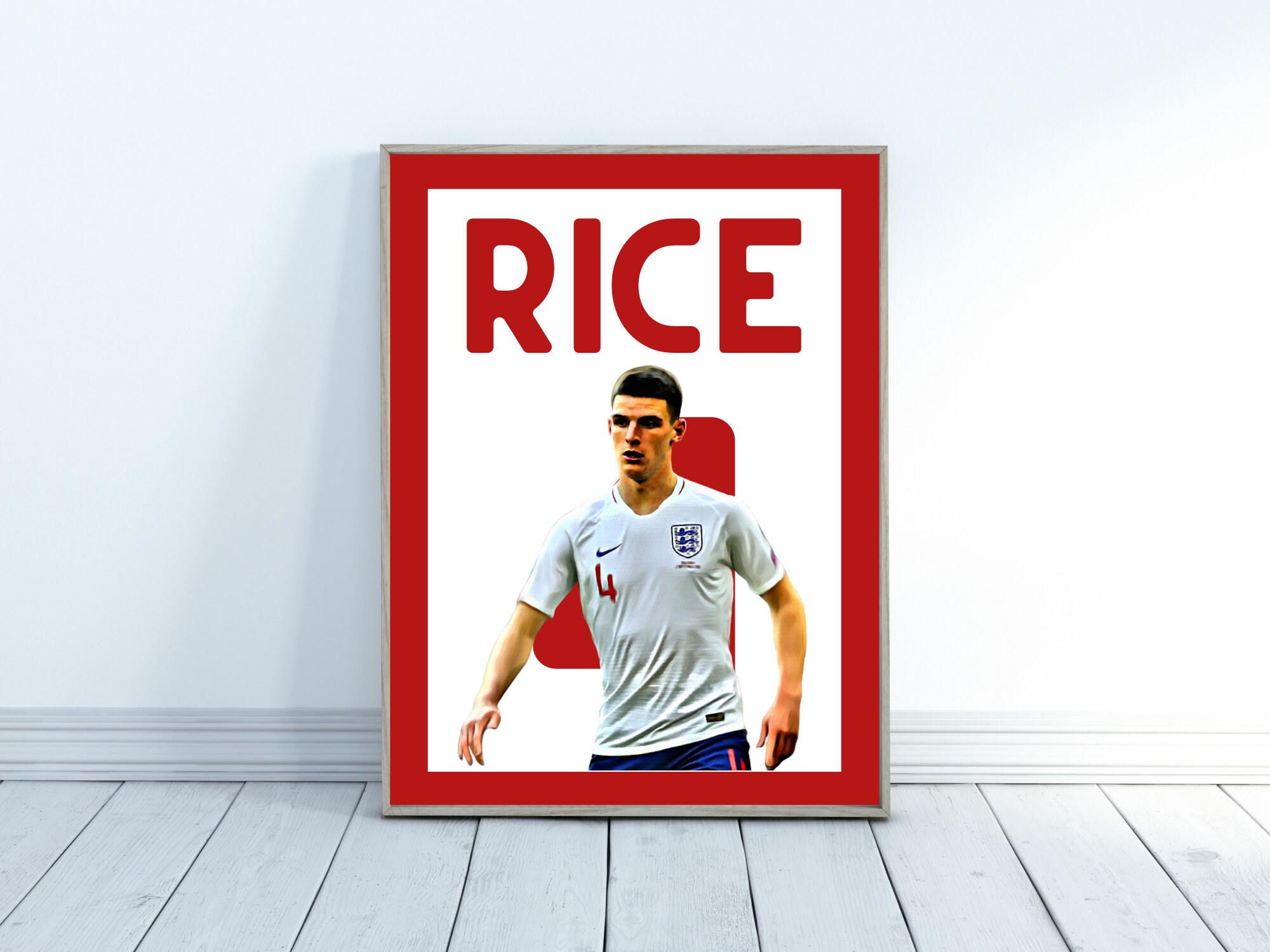Declan Rice Poster Print England Football Team Poster Print - Etsy UK