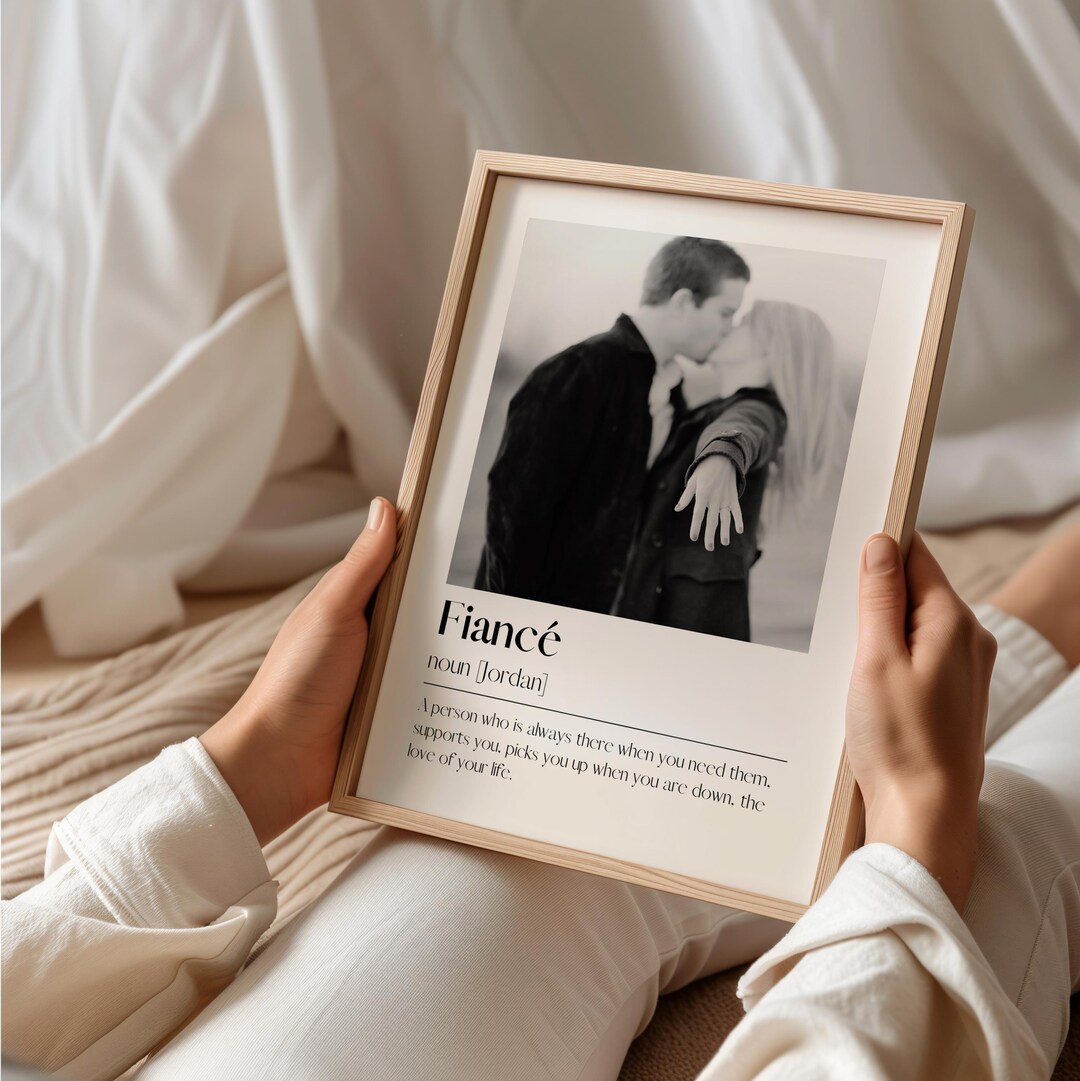 Personalised Fiance Print Fiance Definition Print Personalised Gift for ...