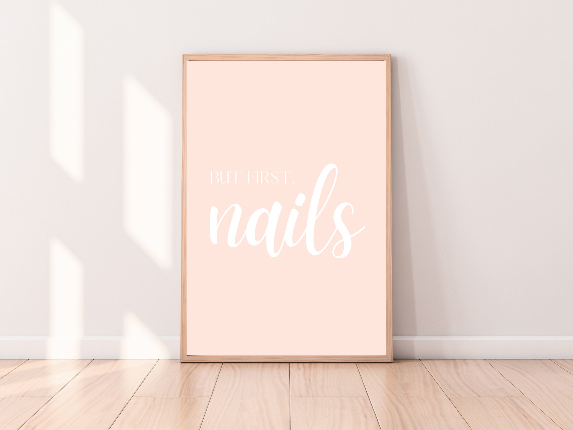 But First Nails Print Nail Salon Decor Nail Tech Gift - Etsy UK