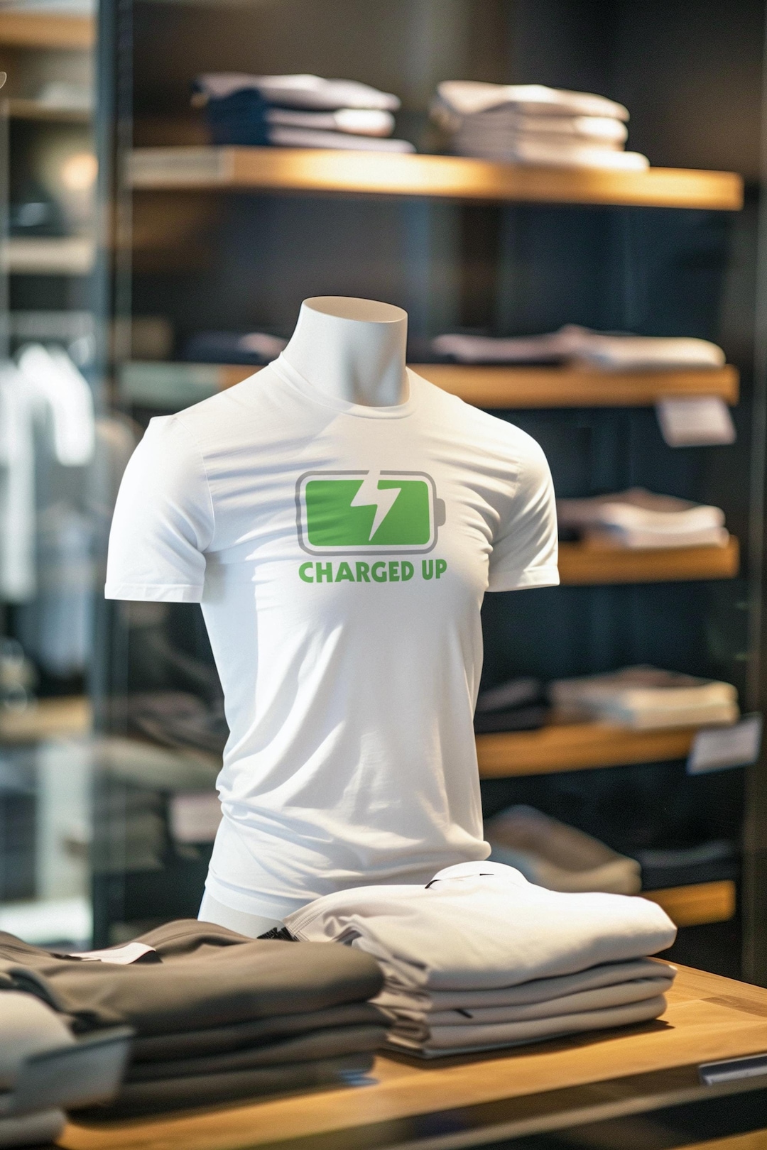 Motivational Graphic Tee – Charged up Power Quote Shirt, Positive ...