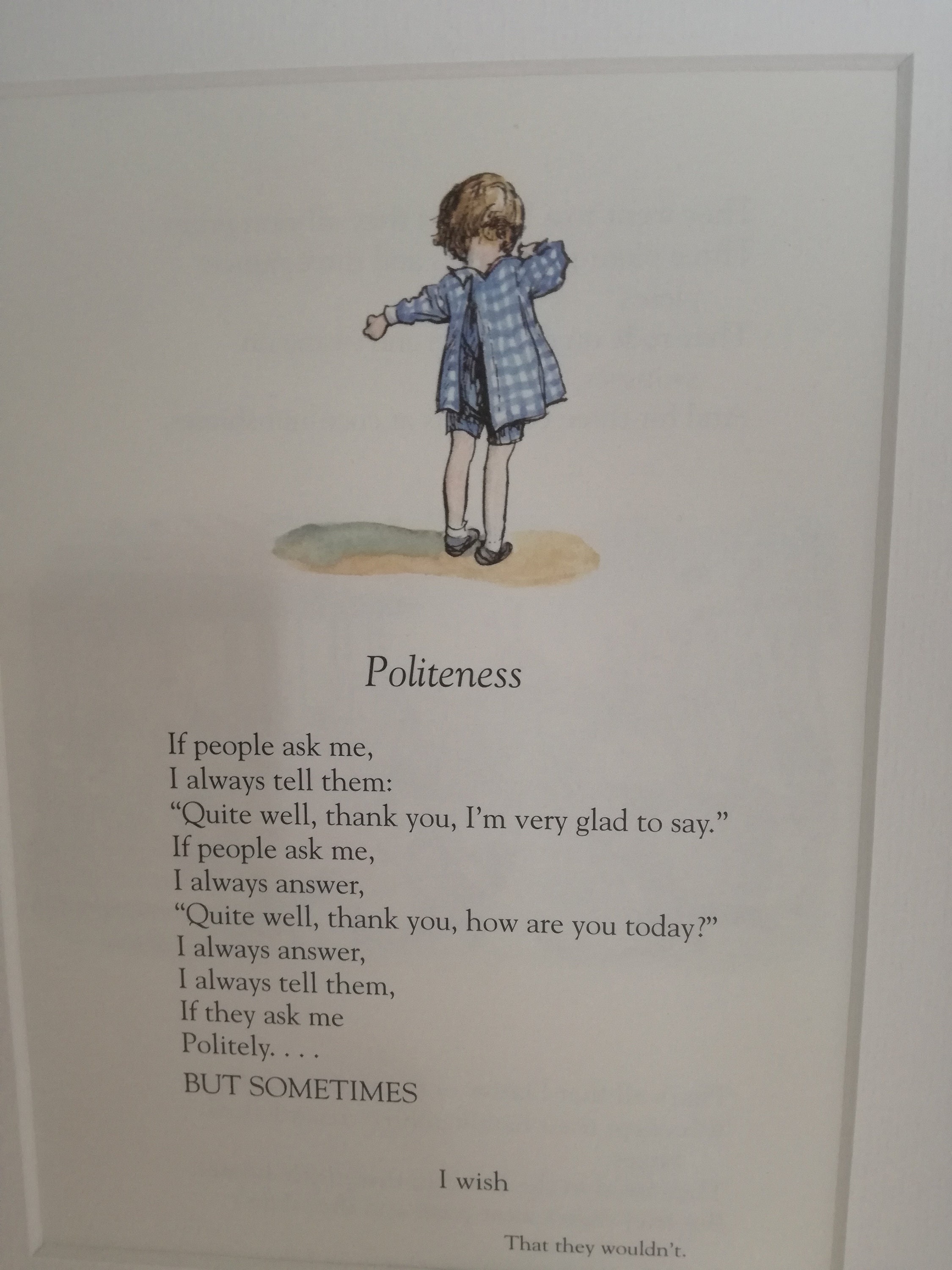 Politeness a Poem by AA Milne Rescued Book Page - Etsy