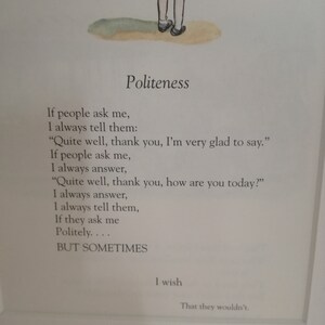 Politeness a Poem by AA Milne Rescued Book Page - Etsy UK