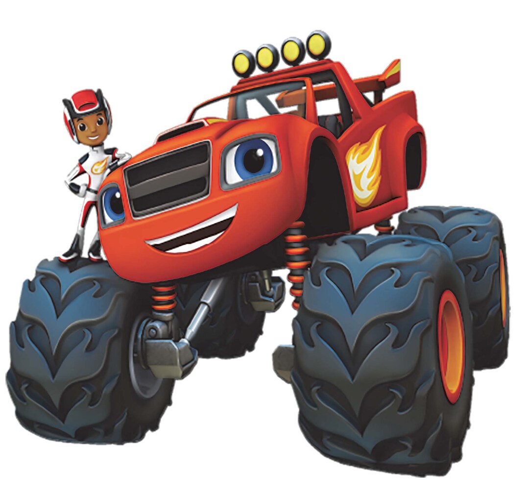 Blaze and the Monster Machines Personalised Wall Sticker, Bedroom Wall ...