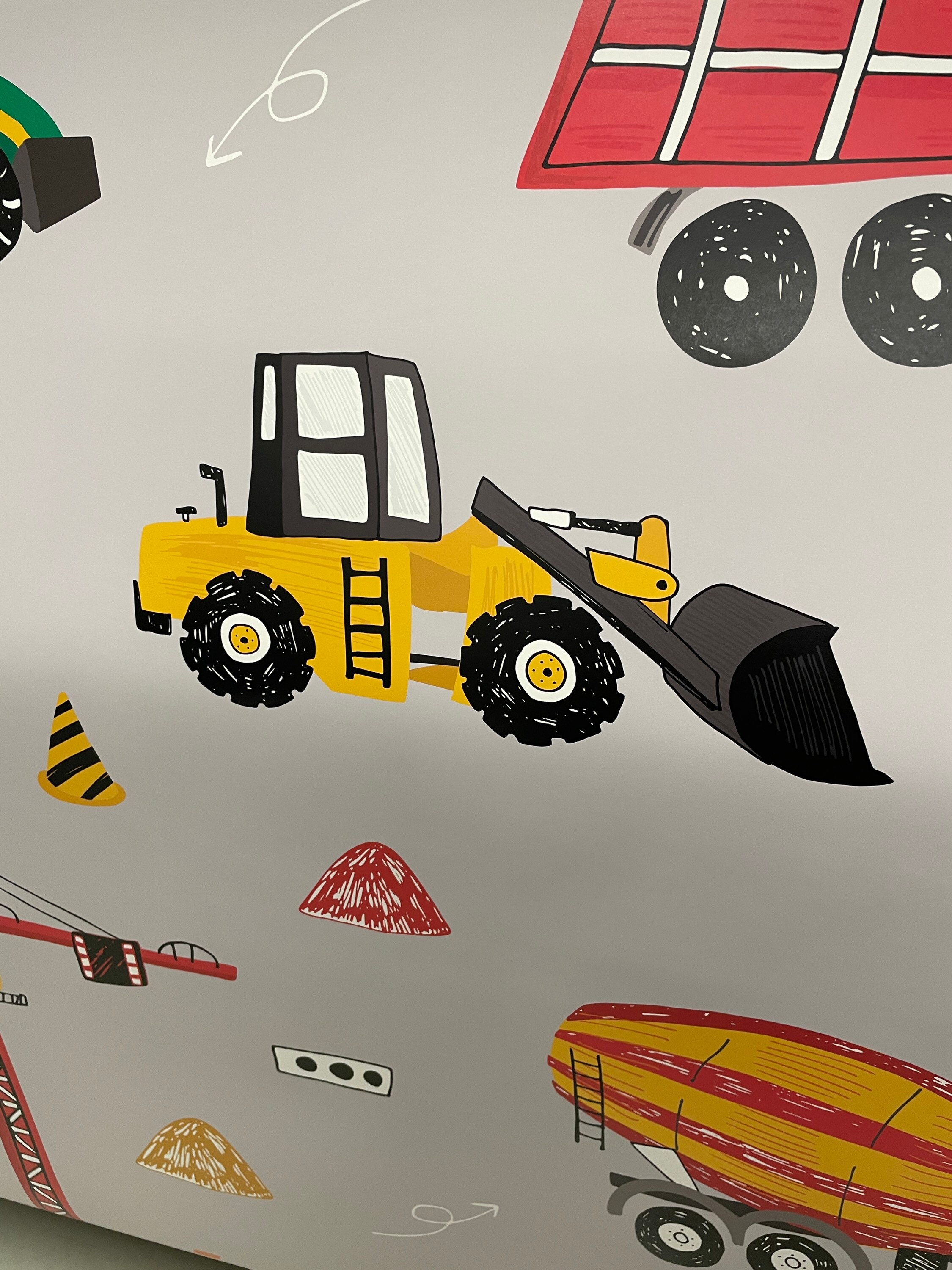 Construction Wallpaper Digger Wallpaper Pre Paste Wallpaper - Etsy