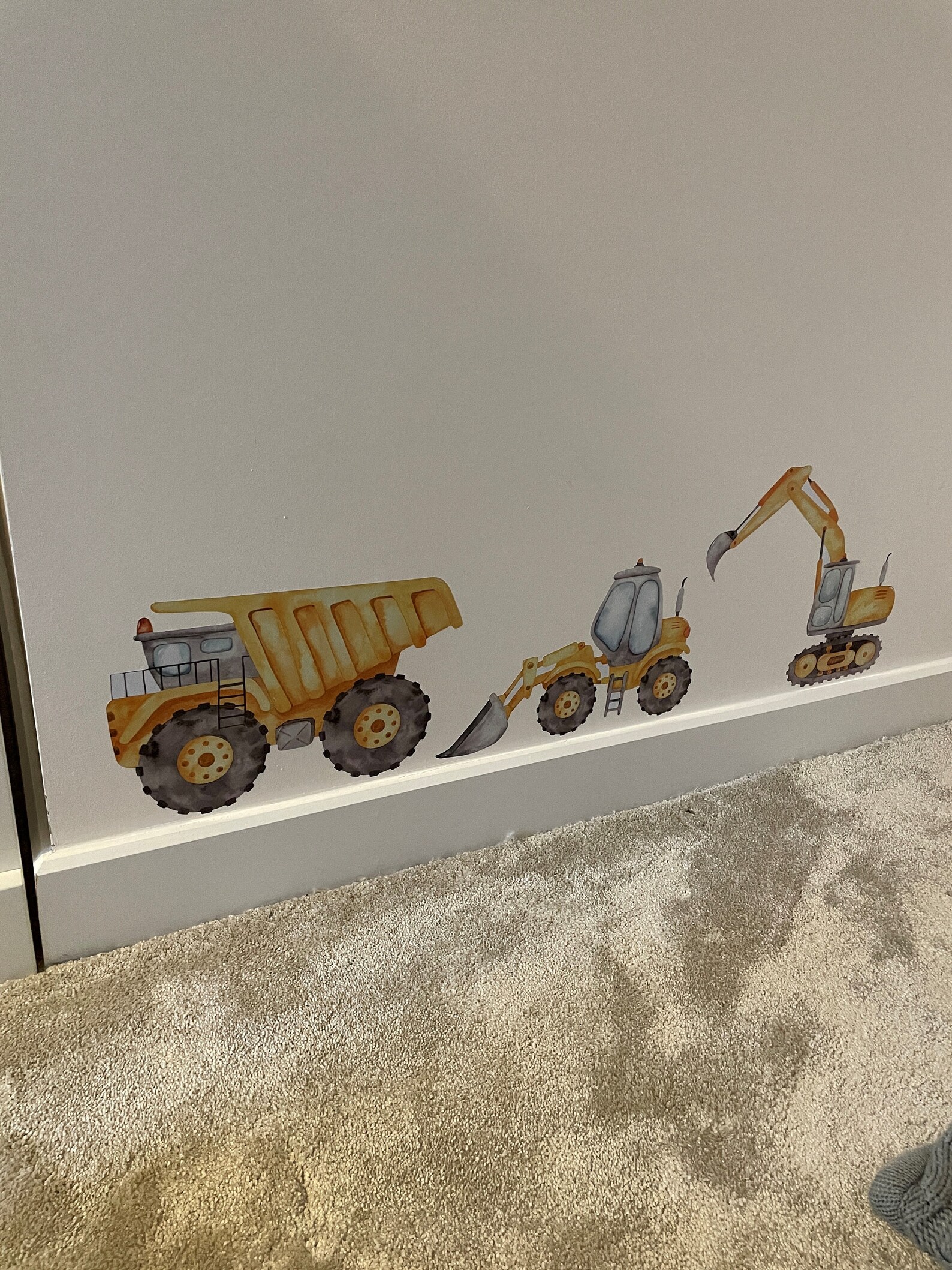 Ultimate Watercolour Digger Sticker Collection, Bedroom Wall Sticker ...