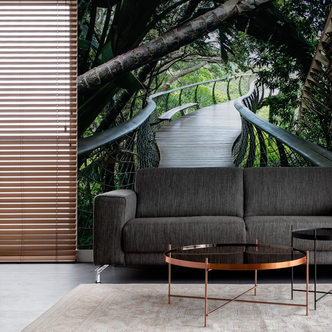 Treetop Mural, Wooden Tree Wallpaper, Pre Paste Wallpaper, Peel N ...