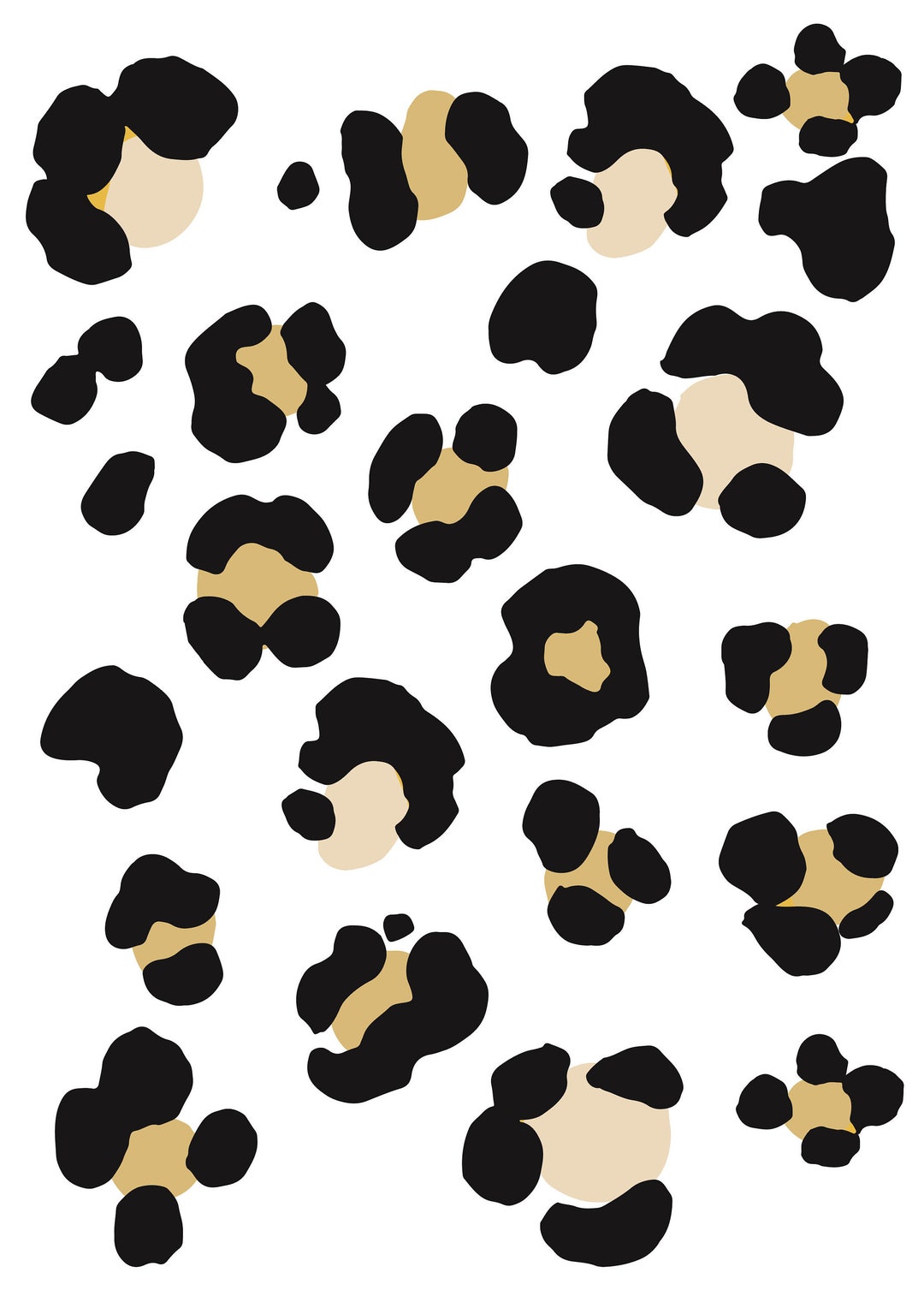 Leopard Print Wall Stickers, Leopard Spots Wall Stickers, Animal Print ...