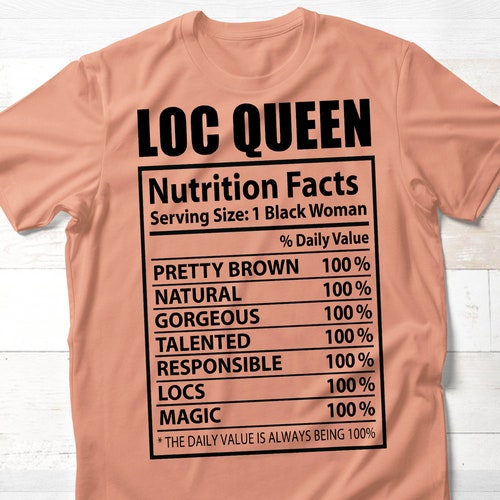 Loc Queen SVG Melanin Queen SVG Afro Woman Svg Nutrition - Etsy