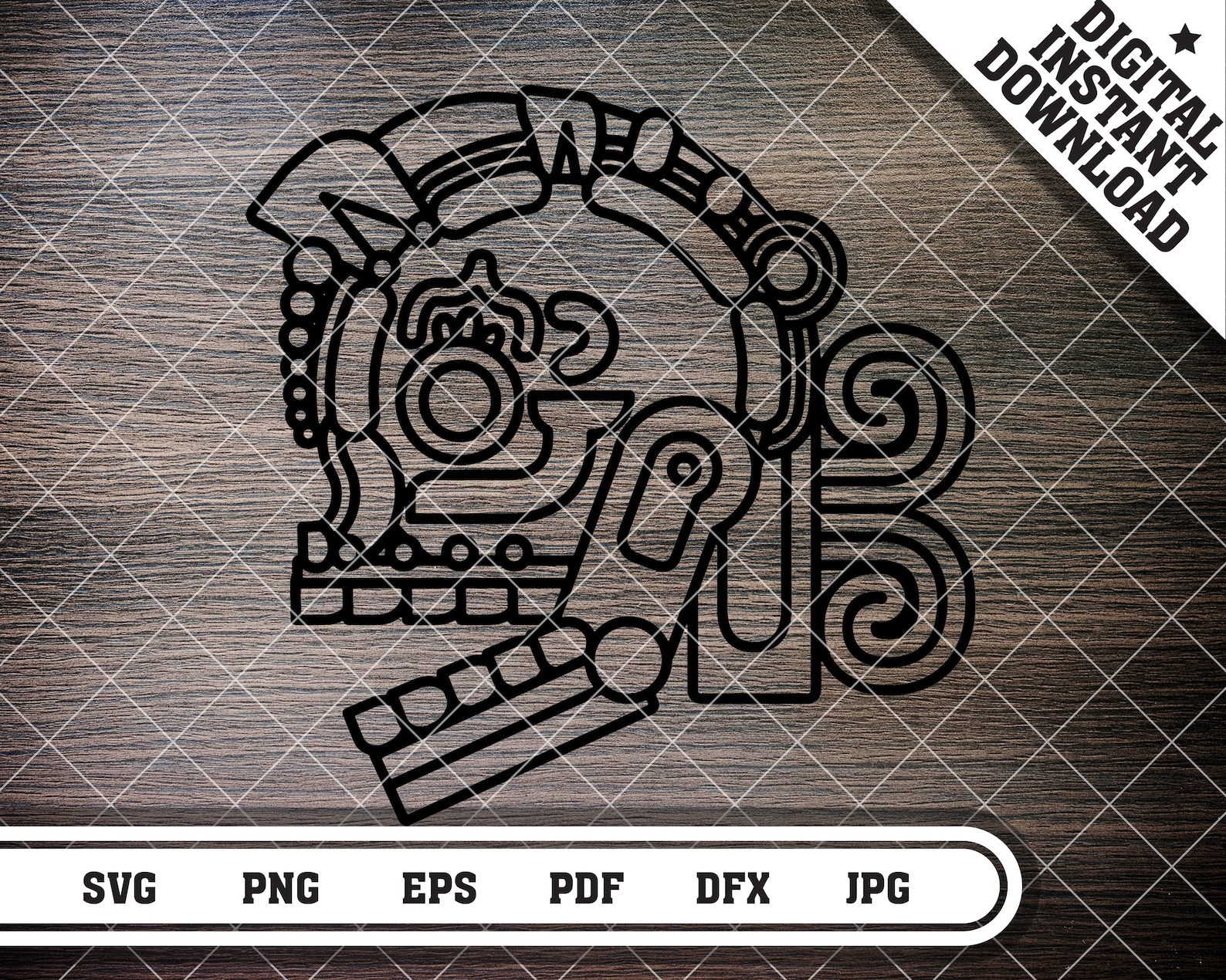 Calabera Head Svg Aztec Svg Aztec Skull Svg - Etsy