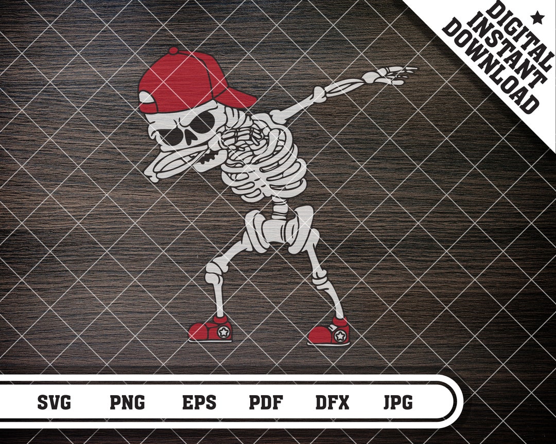 Halloween Svg Dabbing Skeleton Svg - Etsy
