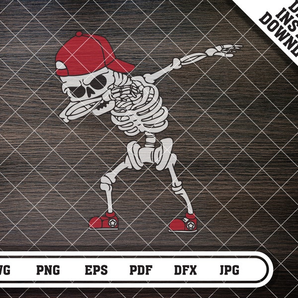 Dabbing Skeleton Svg - Etsy