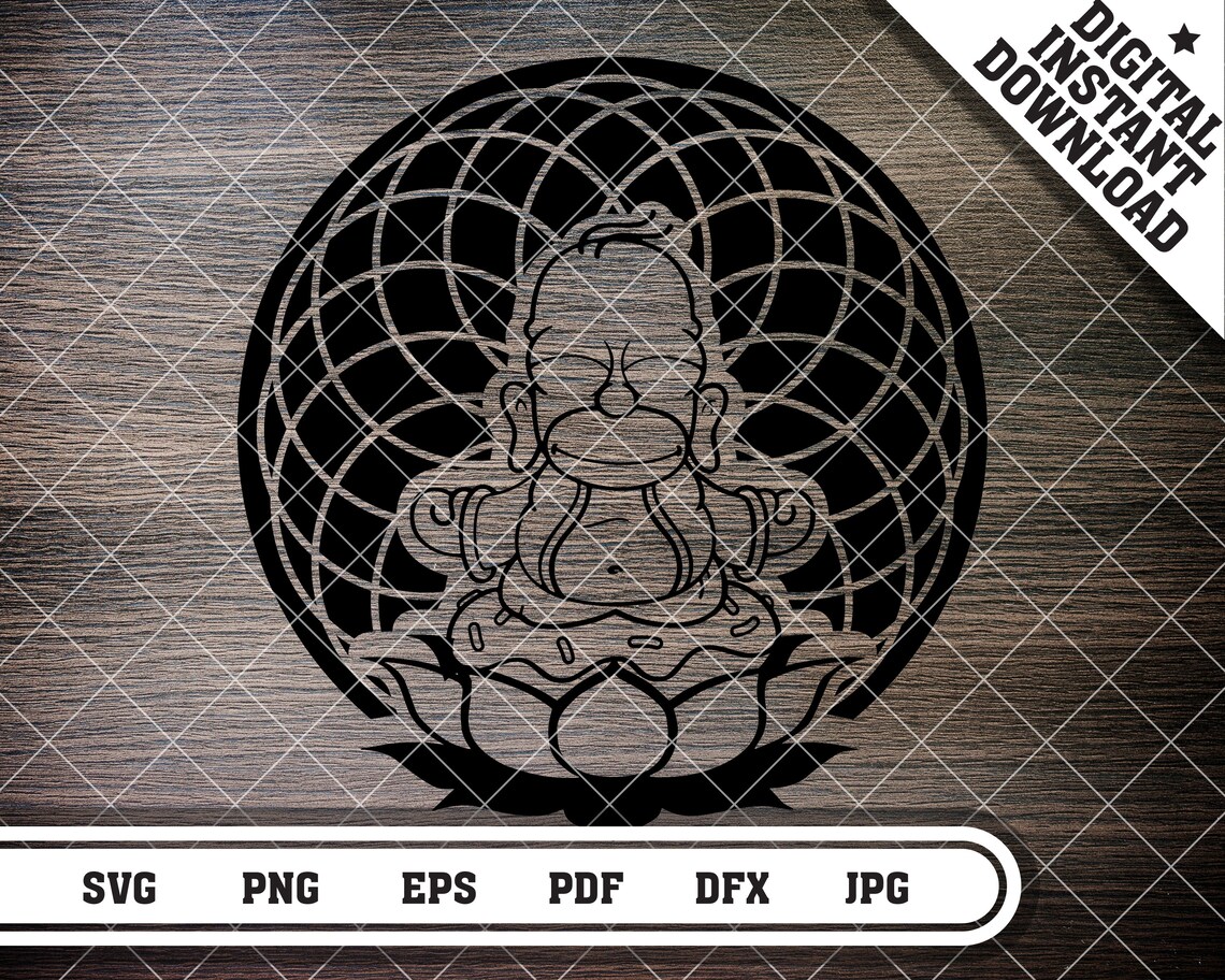 Homer Zen Svg Homer Simpson Svg - Etsy Canada