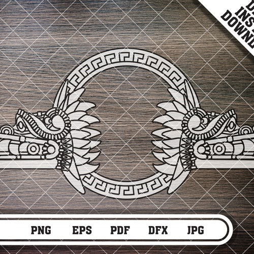 Aztec Svg Quetzalcoatl Svg Feathered Serpent Svg Plumed - Etsy