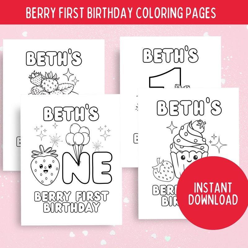 Berry 1st Colouring - Etsy