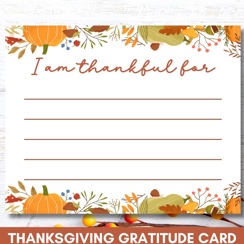 Thankful Card - Etsy