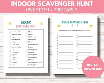Printable Home Scavenger Hunt - Etsy