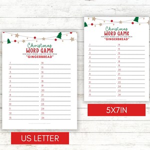 Christmas Printable Game, Christmas Word Game, Christmas Party Games ...