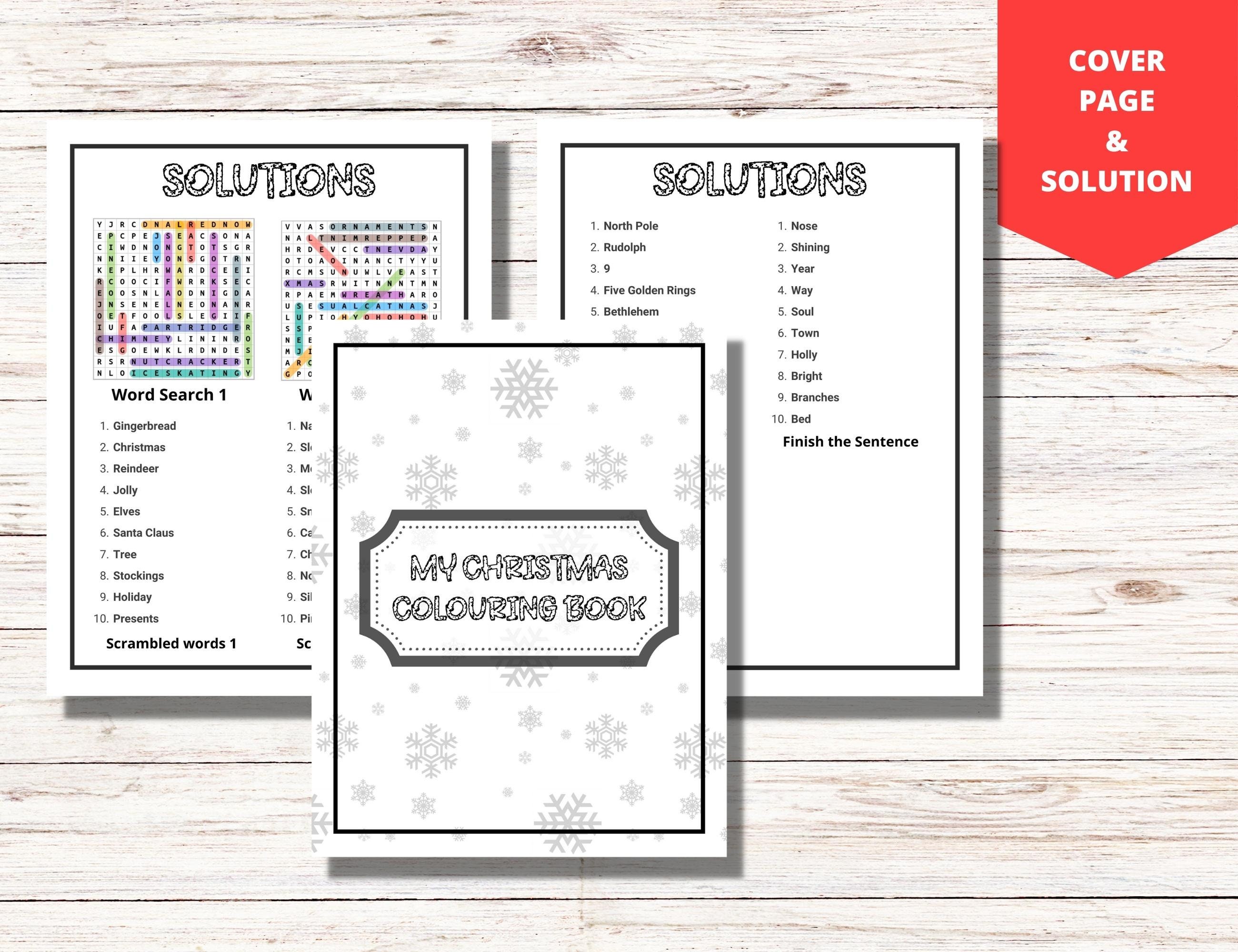 Christmas Activity Book Printable Christmas Coloring Books for Kids ...