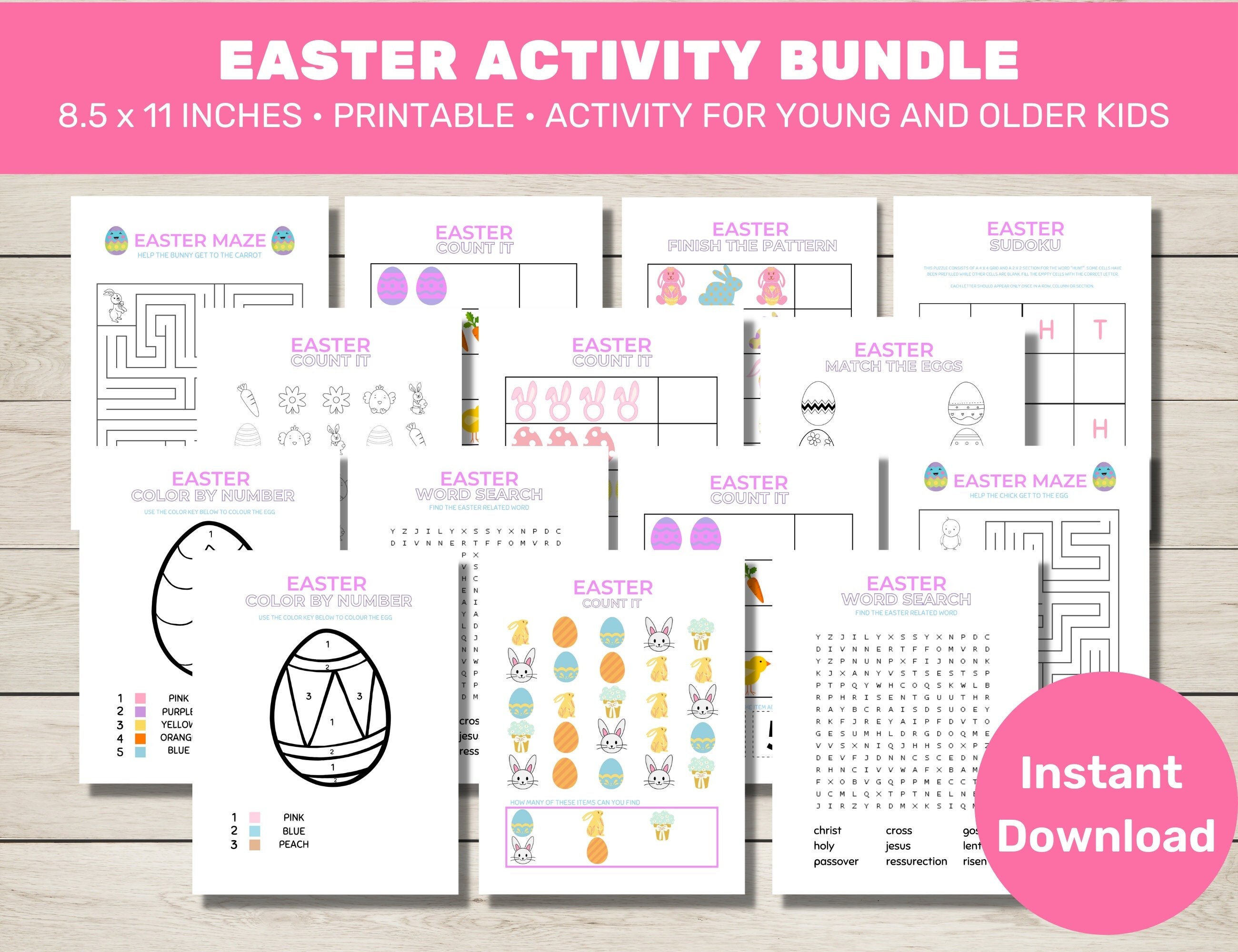 Printable Easter Activity Bundle Easter Games and Activities for Kids ...