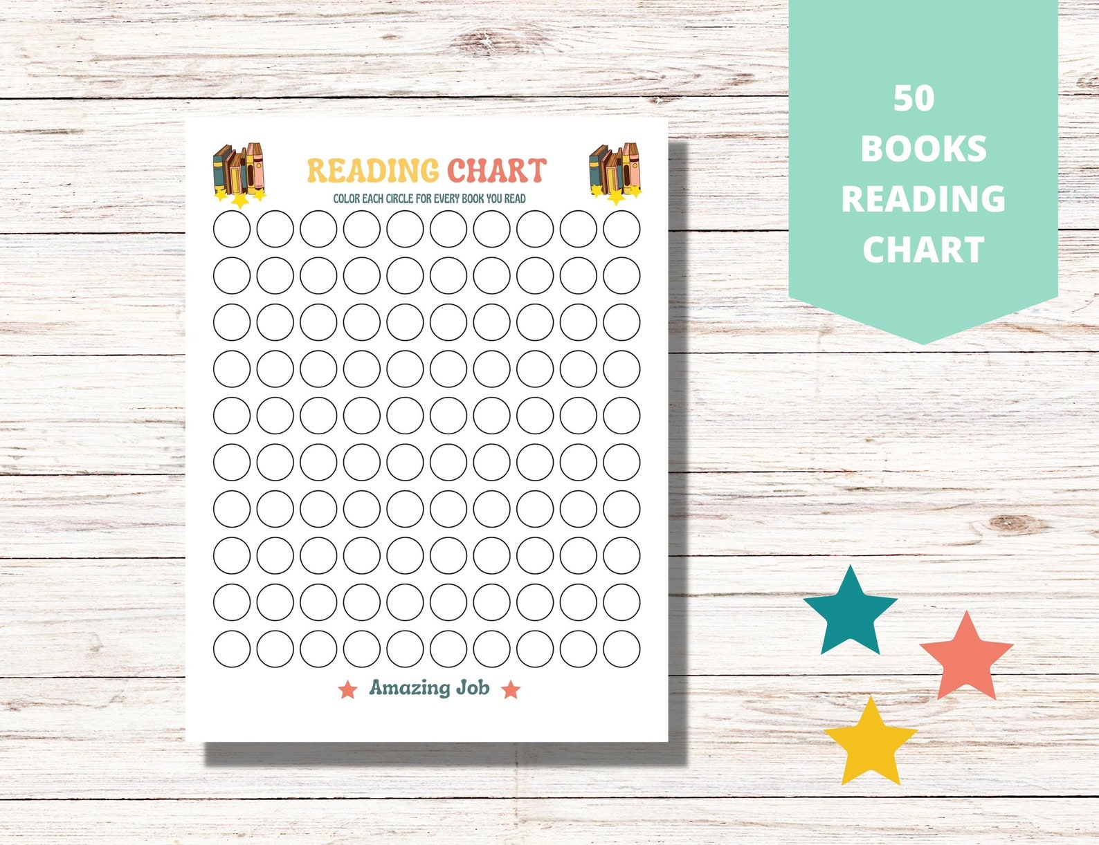 Summer Reading Chart for Kids Printable Reading Chart for Kids Reading ...