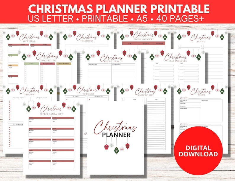 Christmas Planner Printable, Christmas to Do List, Holiday Planner ...